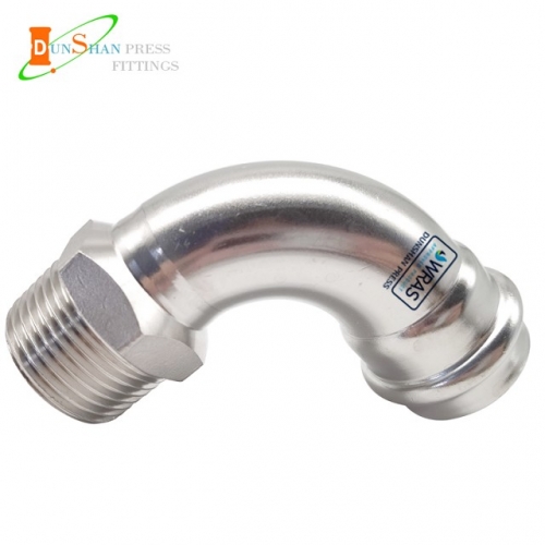 Press Fittings 90˚ Elbow With Male Thread End Stainless Steel